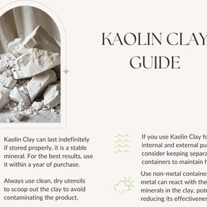 Georgia White Kaolin Clay: Edible Pica Clay for Wellness & Beauty (3 ...