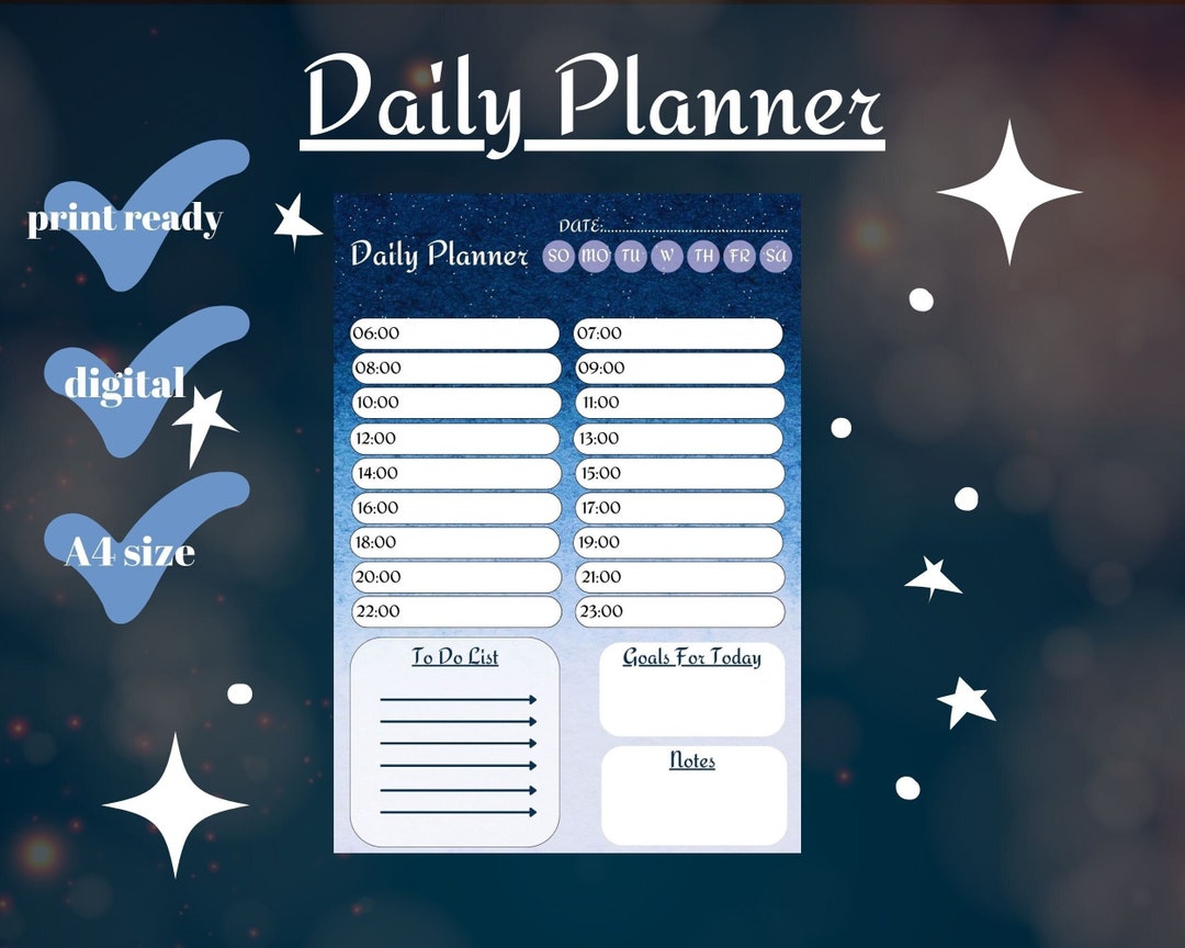 Stars Digital Planner Printable Planner Daily Journal for - Etsy Australia
