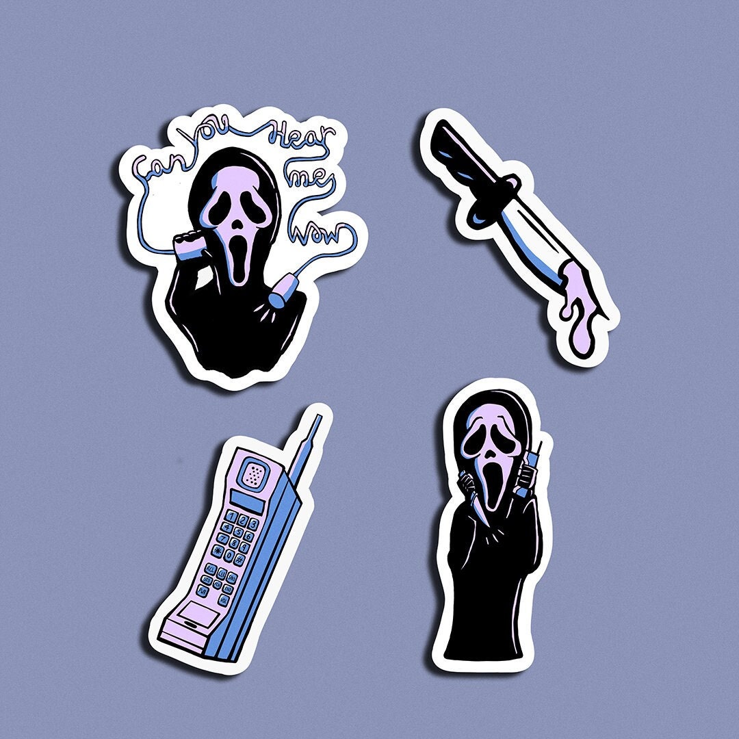 Scream Movie Sticker Pack Scary Movie Stickers Ghostface Stickers - Etsy