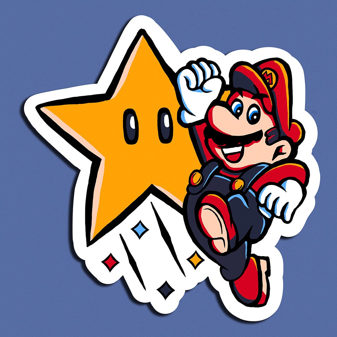 Mario Sticker | Super Mario Bros. Sticker - Etsy