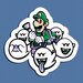 Luigi Sticker | Luigi's Mansion Sticker | Super Mario Bros. Sticker - Etsy