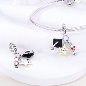 Graduation Charm Fit for Pandora Bracelet 925 Sterling Silver - Etsy