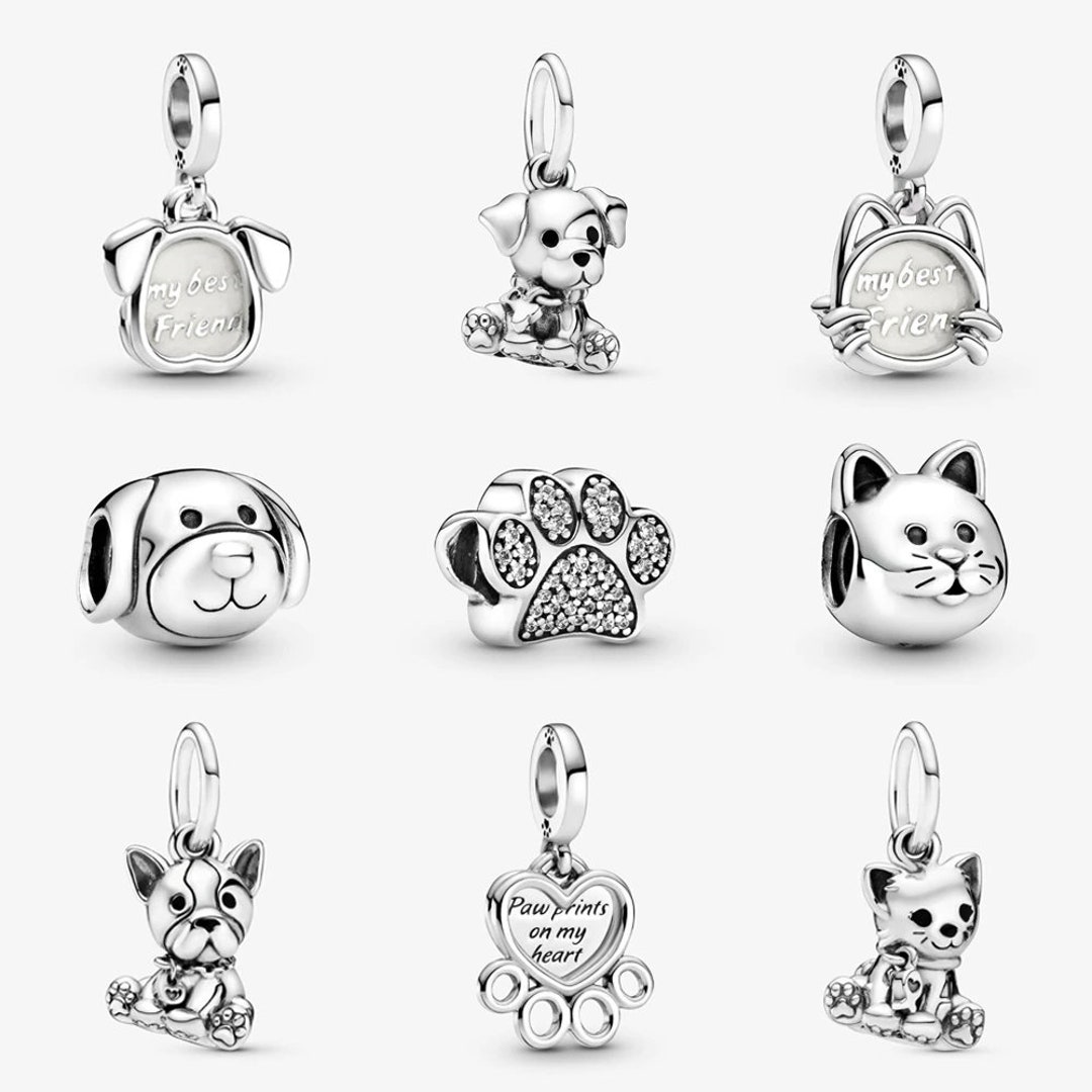 Dog Charm Fit for Pandora Bracelet 925 Sterling Silver, Pet Charm - Etsy