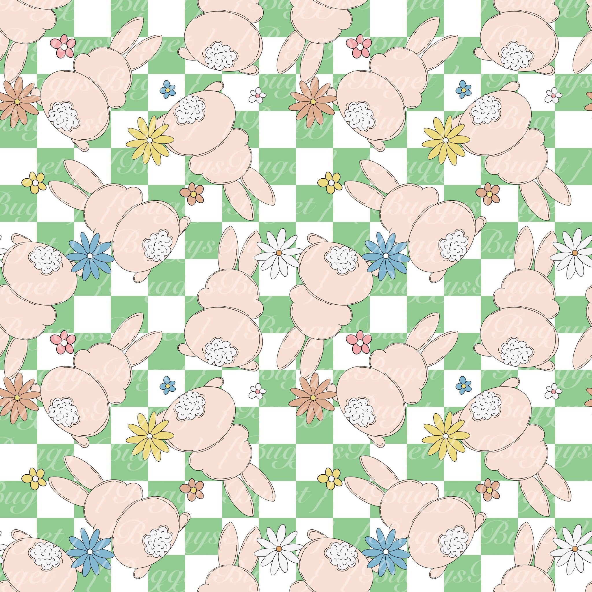 BUNNY BUTTS Seamless File Multiple Backgrounds - Etsy
