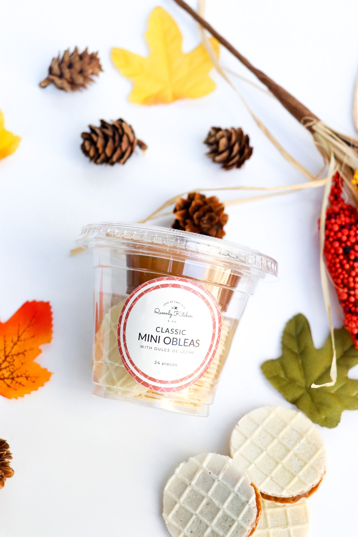 Mini Obleas thin and Crispy Round-shaped Wafers Each Cup Includes 24 ...