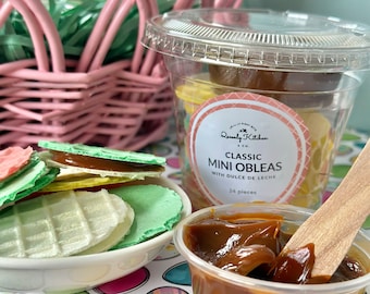 Mini Obleas (thin and Crispy Round-shaped Wafers) Each Cup Includes 24 ...
