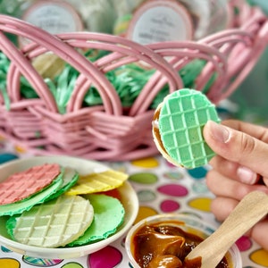 Mini Obleas (thin and Crispy Round-shaped Wafers) Each Cup Includes 24 ...