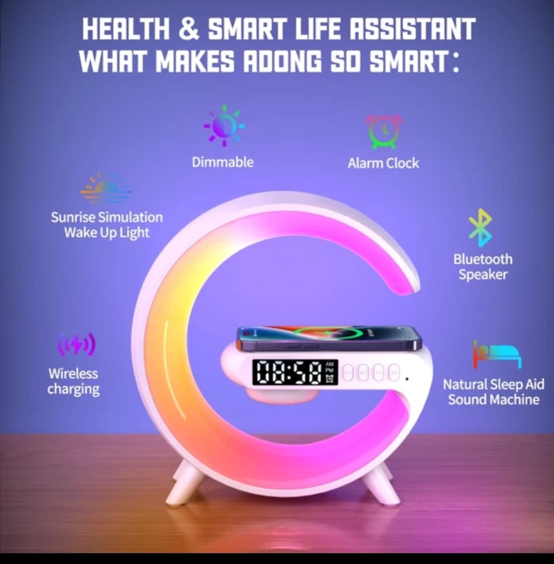 Smart LED Desk Lamp, Smart 4 in 1 - Etsy