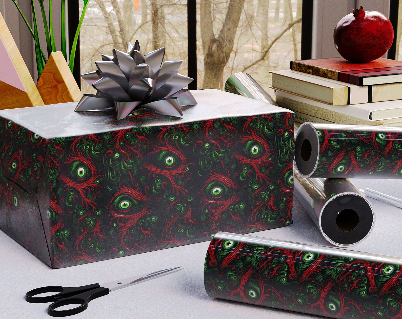 Eco-friendly DND Mimic Eyes Wrapping Paper, Dungeons & Dragons Gift ...