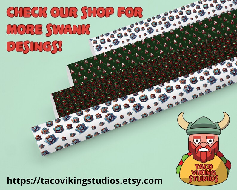 Eco-friendly DND Mimic Eyes Wrapping Paper, Dungeons & Dragons Gift ...