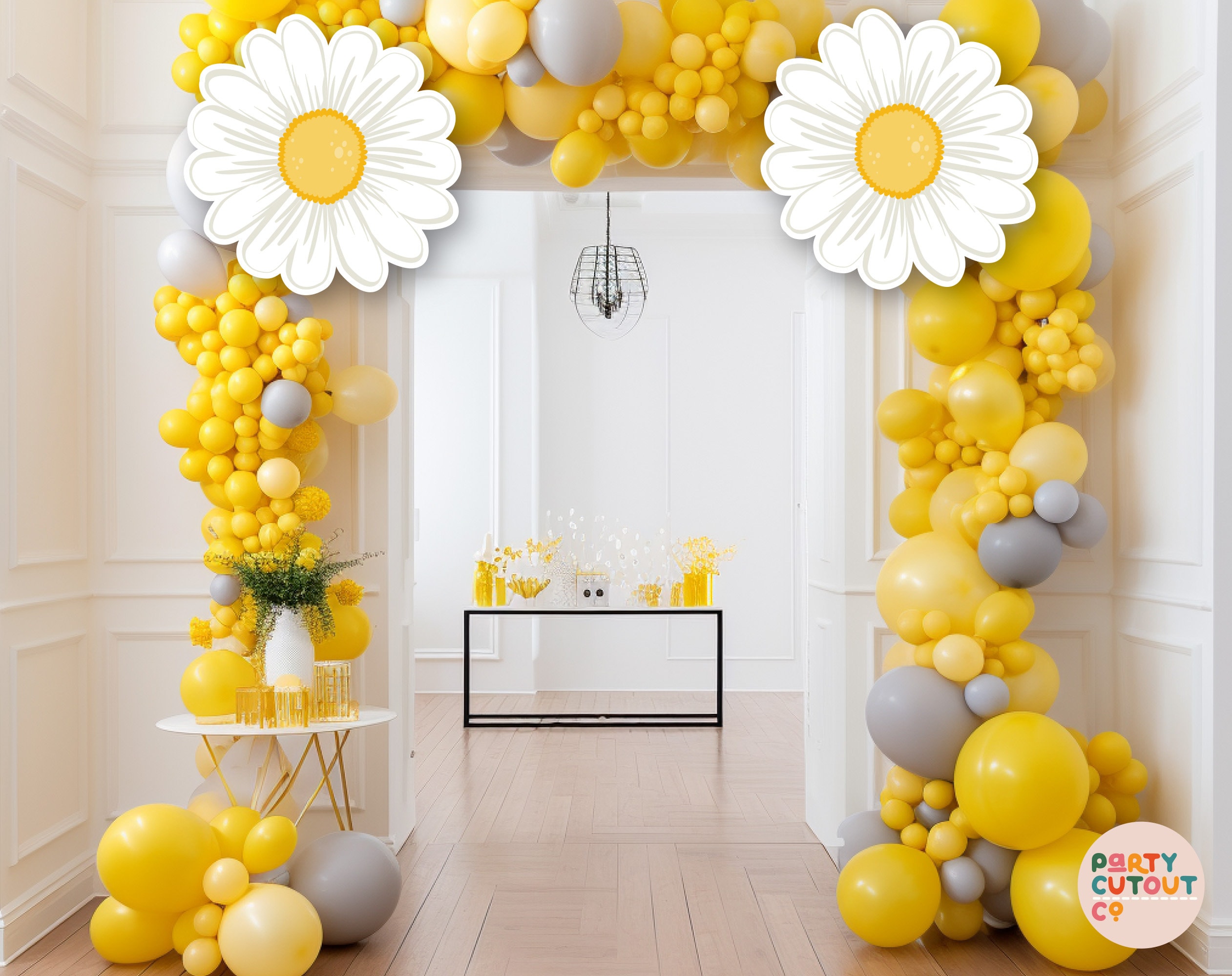 BIG CUTOUT Daisy Sign Decoration Flower Birthday Prop Wall Cutout Prop ...