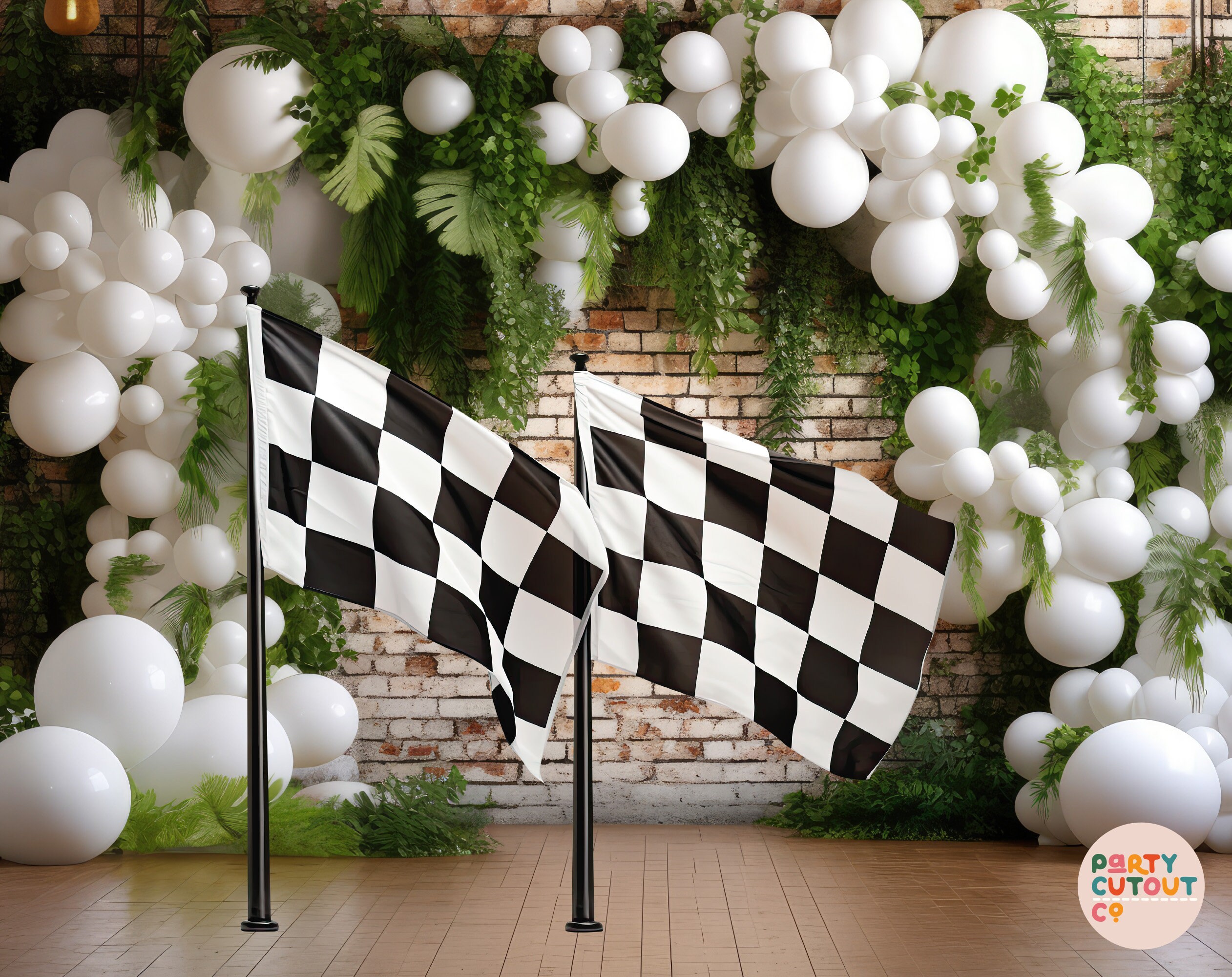 BIG CUTOUT, Racing Car Party, Racing Flags, Formula One Party, Stand up ...