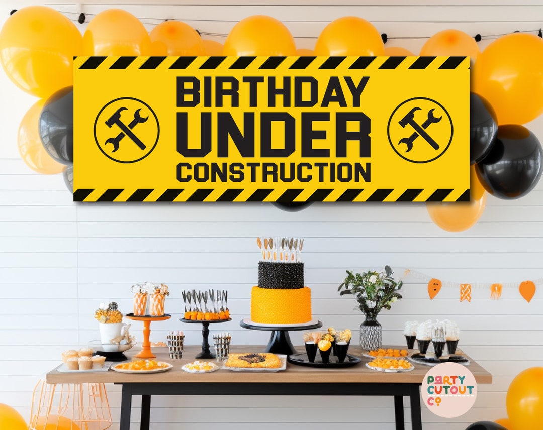 BIG CUTOUT SIGN Yellow Construction Sign Under Construction Sign Truck ...