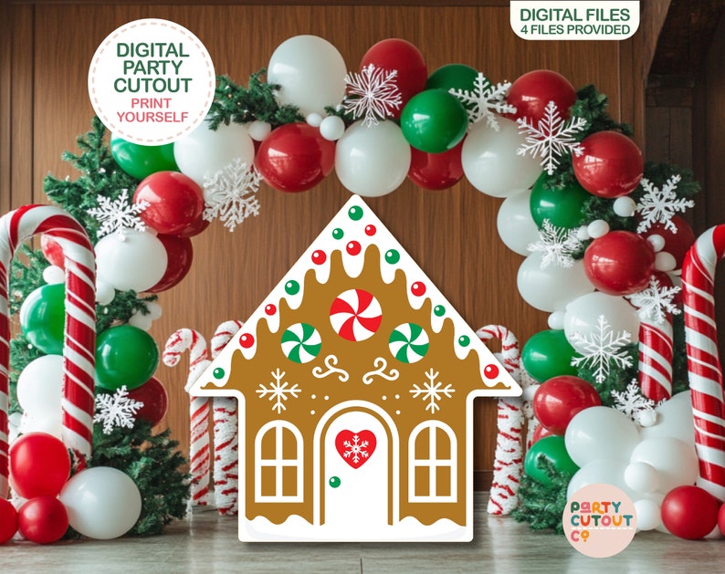 BIG CUTOUT Gingerbread House Christmas Prop Cutout Christmas ...