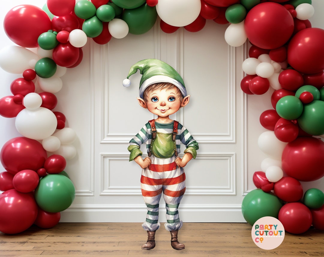 BIG CUTOUT Elf Decorations Elf Cutout Christmas Decorations Elf Prop ...