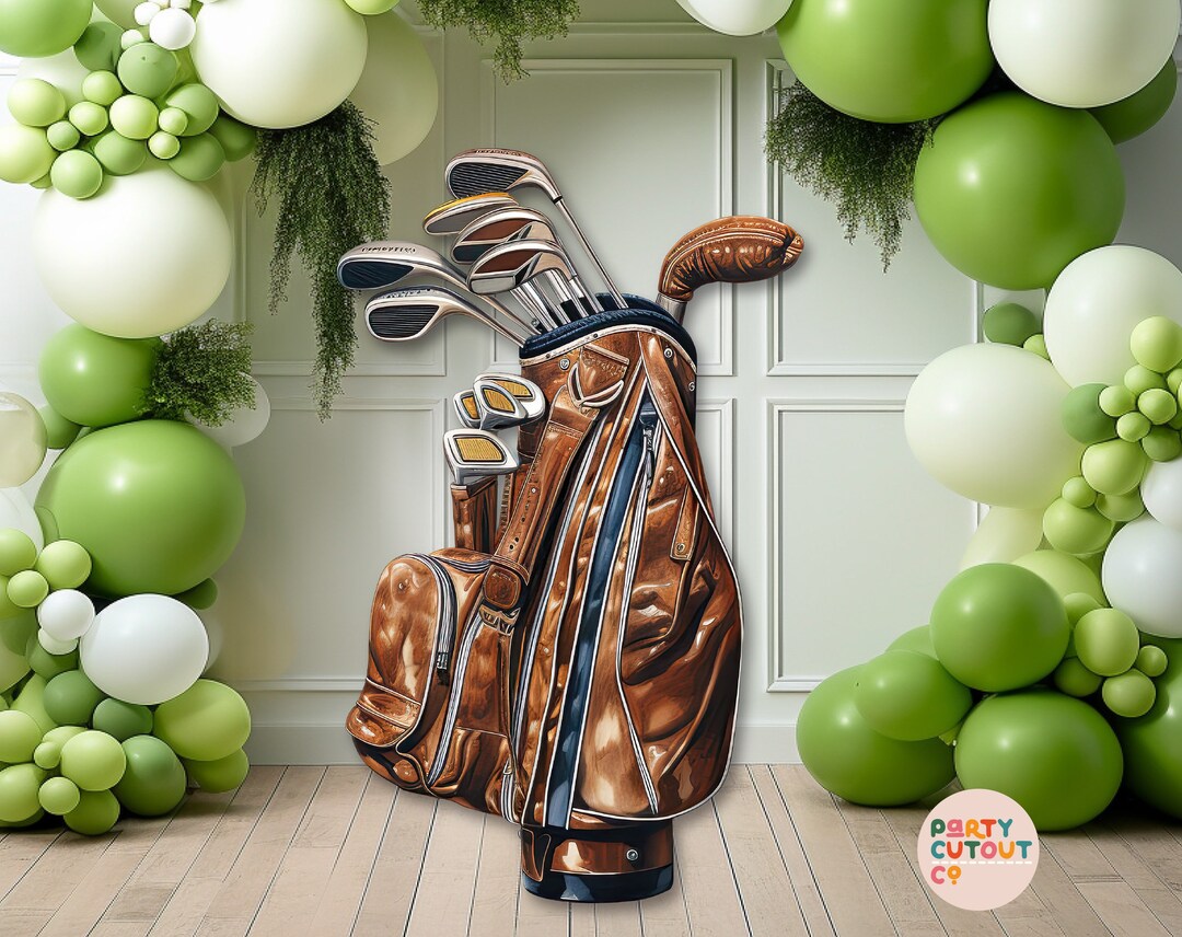 BIG CUTOUT Golf Bag Golf Cut Out Golf Decoration Golf Brown Golf Bag ...