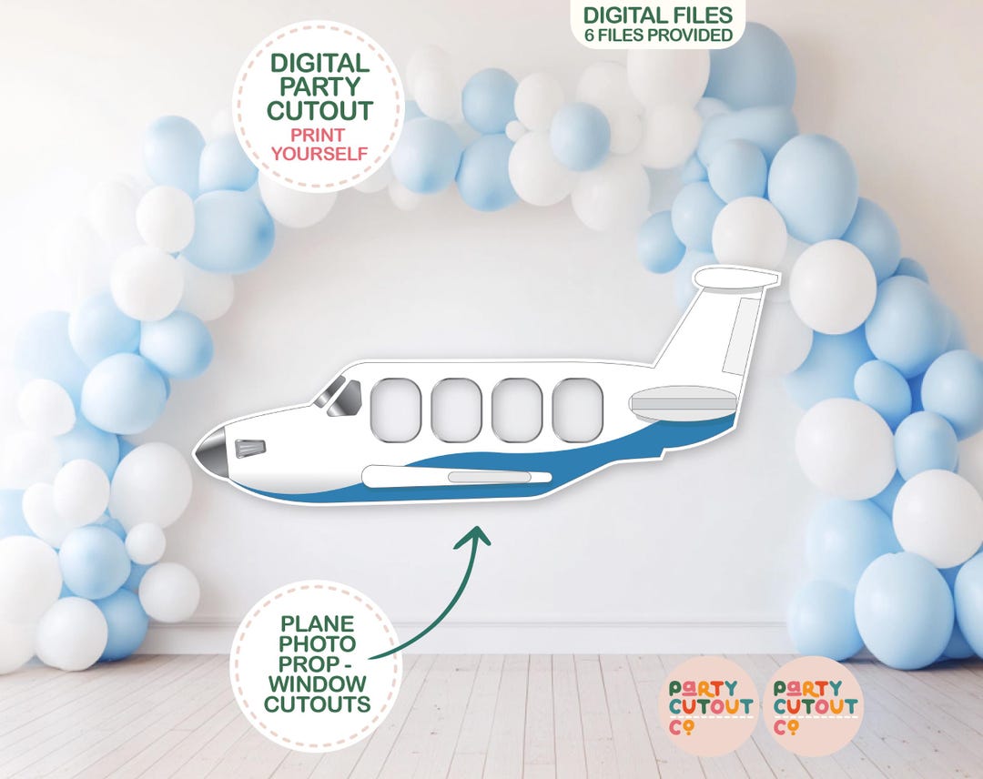 BIG CUTOUT Blue Plane Cutout Plane Photo Prop Aircraft Prop Cutout ...