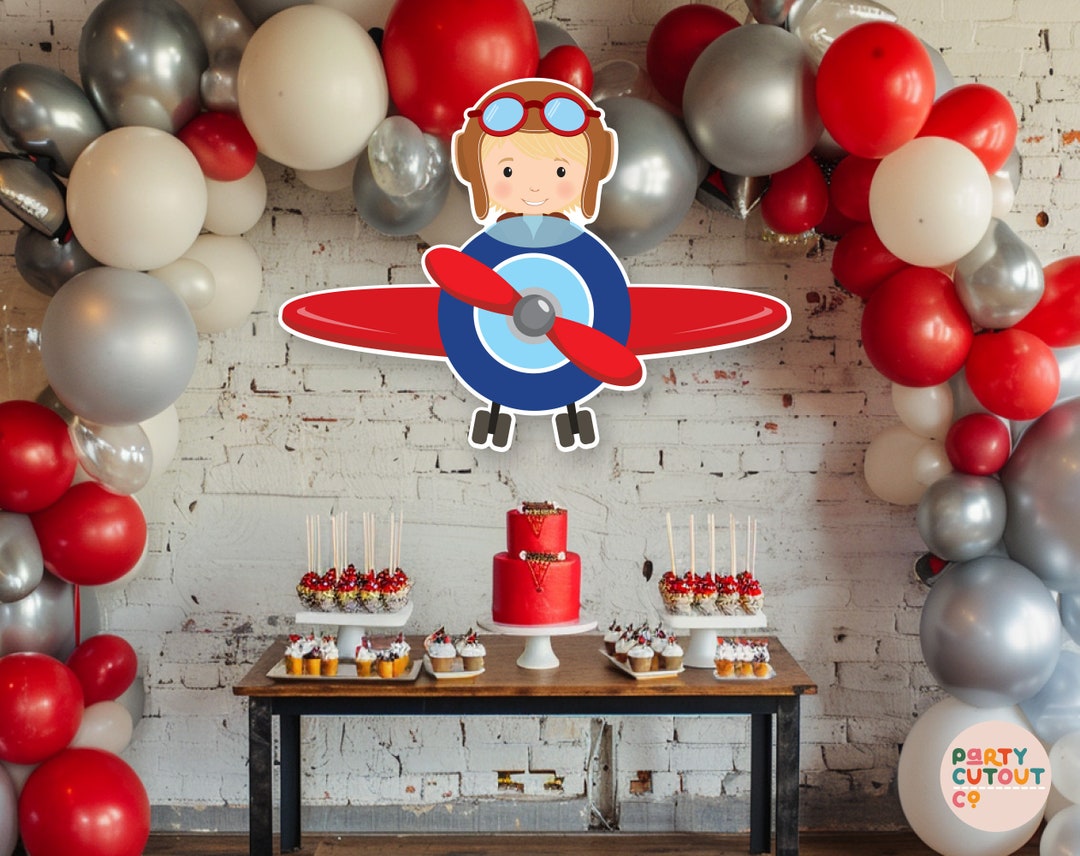 BIG CUTOUT Plane Party Boy in Plane Decor Aircraft Prop Plane Cutout ...
