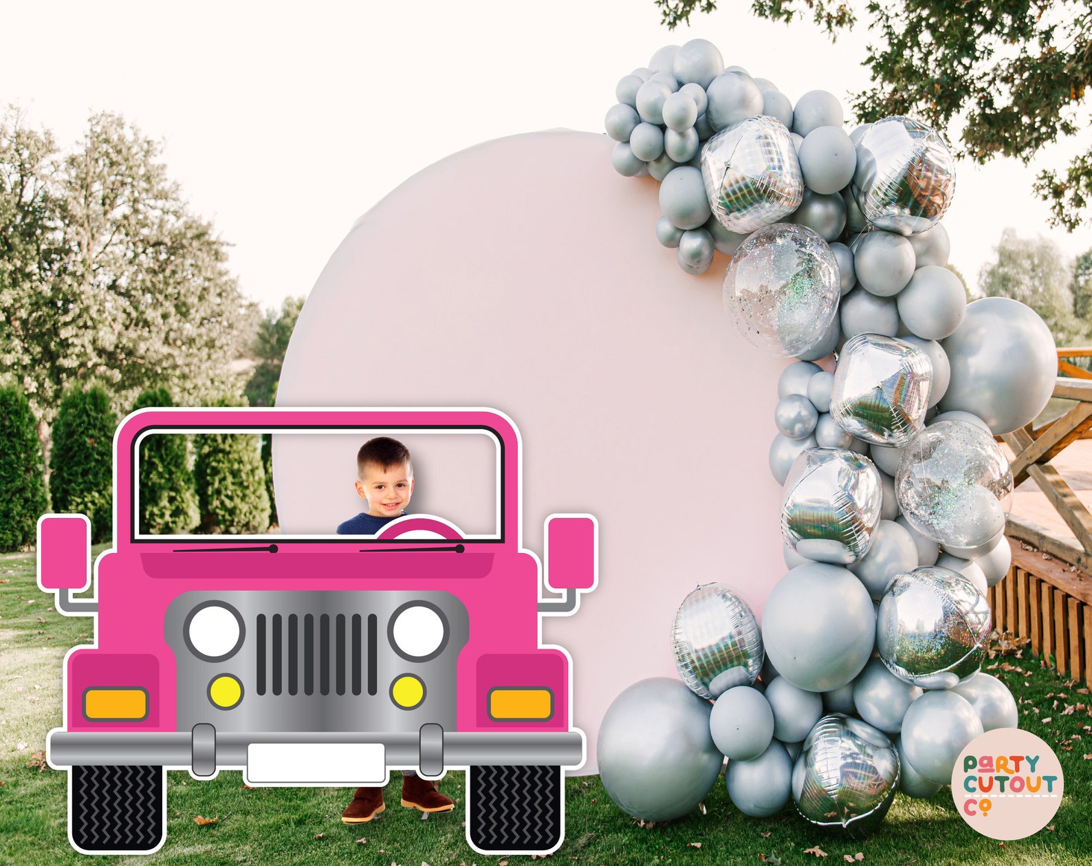 BIG CUTOUT Pink Truck Hot Pink Car Prop Car Photo Prop Car Cutout Beach ...