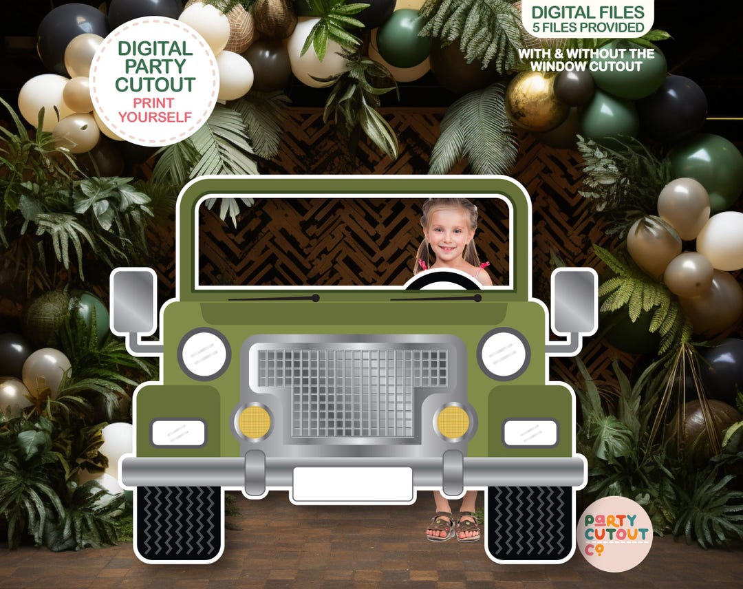 BIG CUTOUT Khaki Safari Car Jungle Decorations African Safari Theme ...