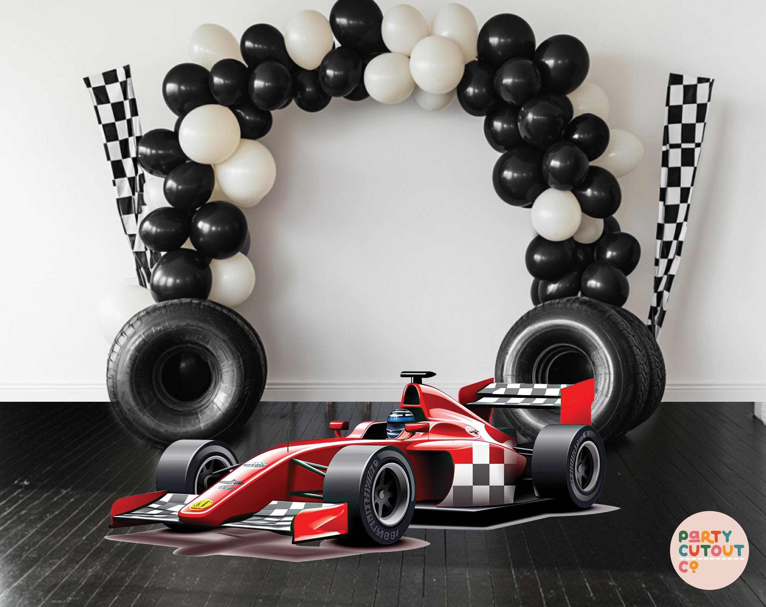 BIG CUTOUT Racing Car Decoration Prop Stand up Cutout Birthday Decor ...