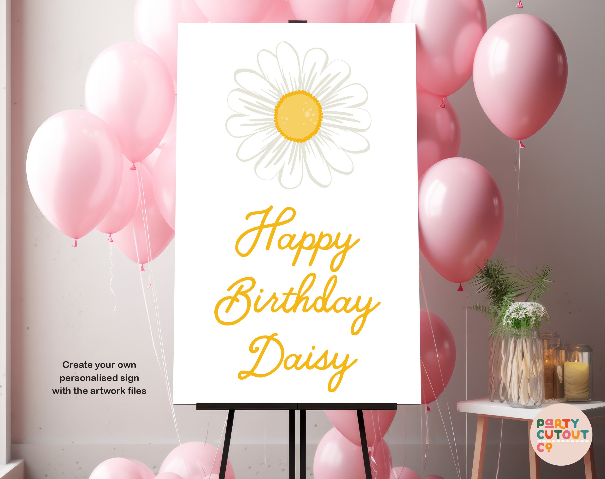 BIG CUTOUT Daisy Sign Decoration Flower Birthday Prop Wall - Etsy