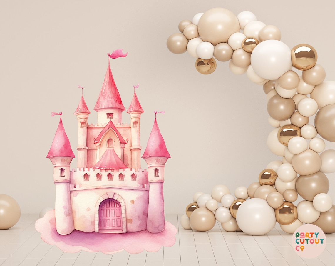 BIG CUTOUT, Castle Cutout, Princess Pink Castle Prop, Princess Party ...