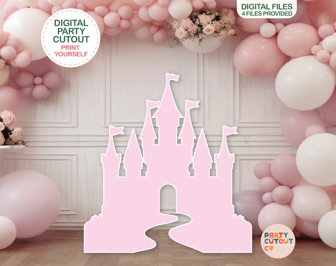 BIG CUTOUT Pale Pink Princess Party Princess Castle Cutout Pink ...