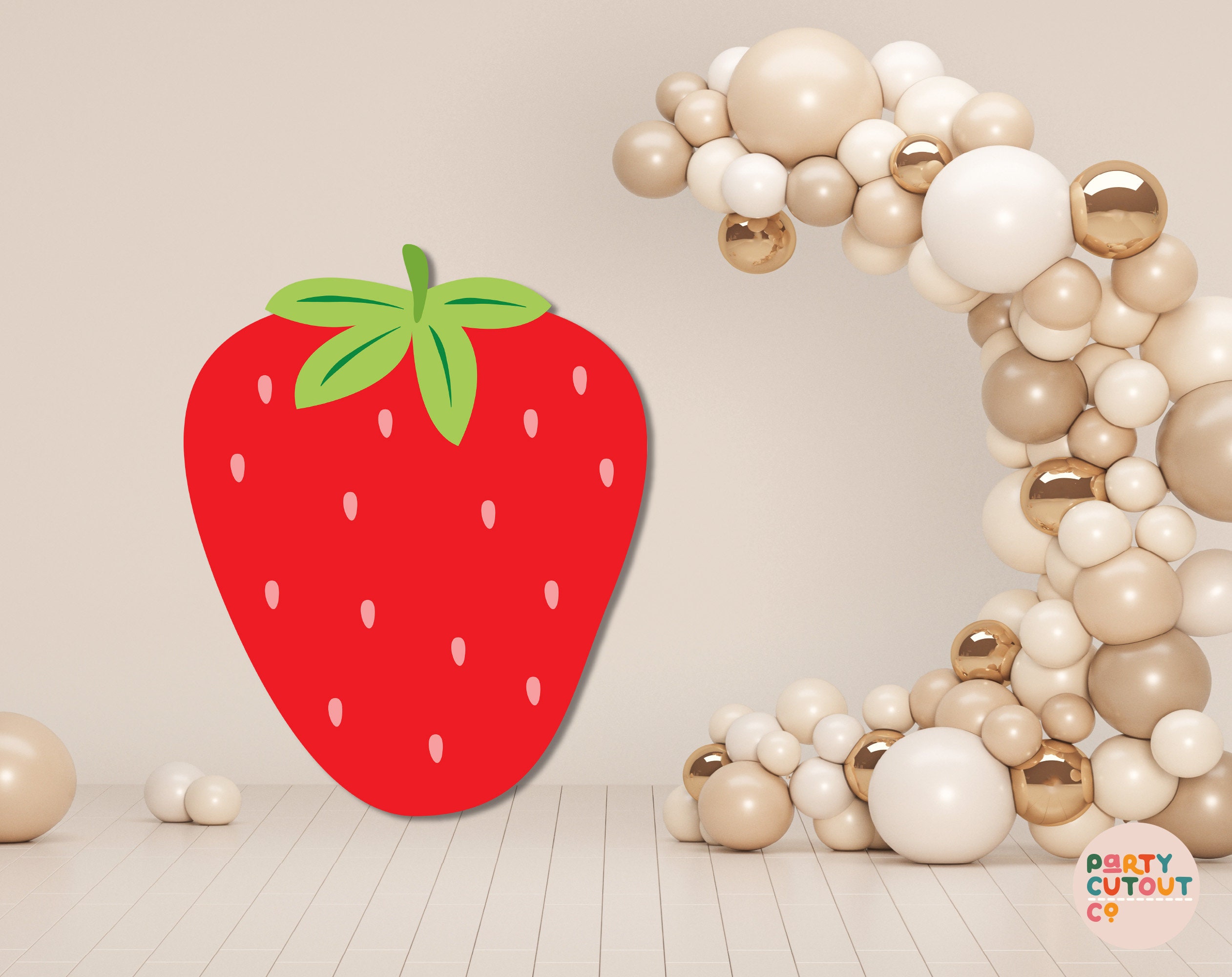 BIG CUTOUT Strawberry Party Strawberry Decoration Fruit Birthday Party ...