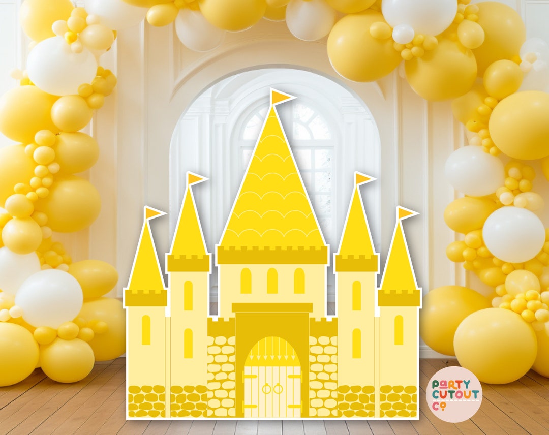BIG CUTOUT Princess Party Princess Castle Cutout Yellow Princess ...