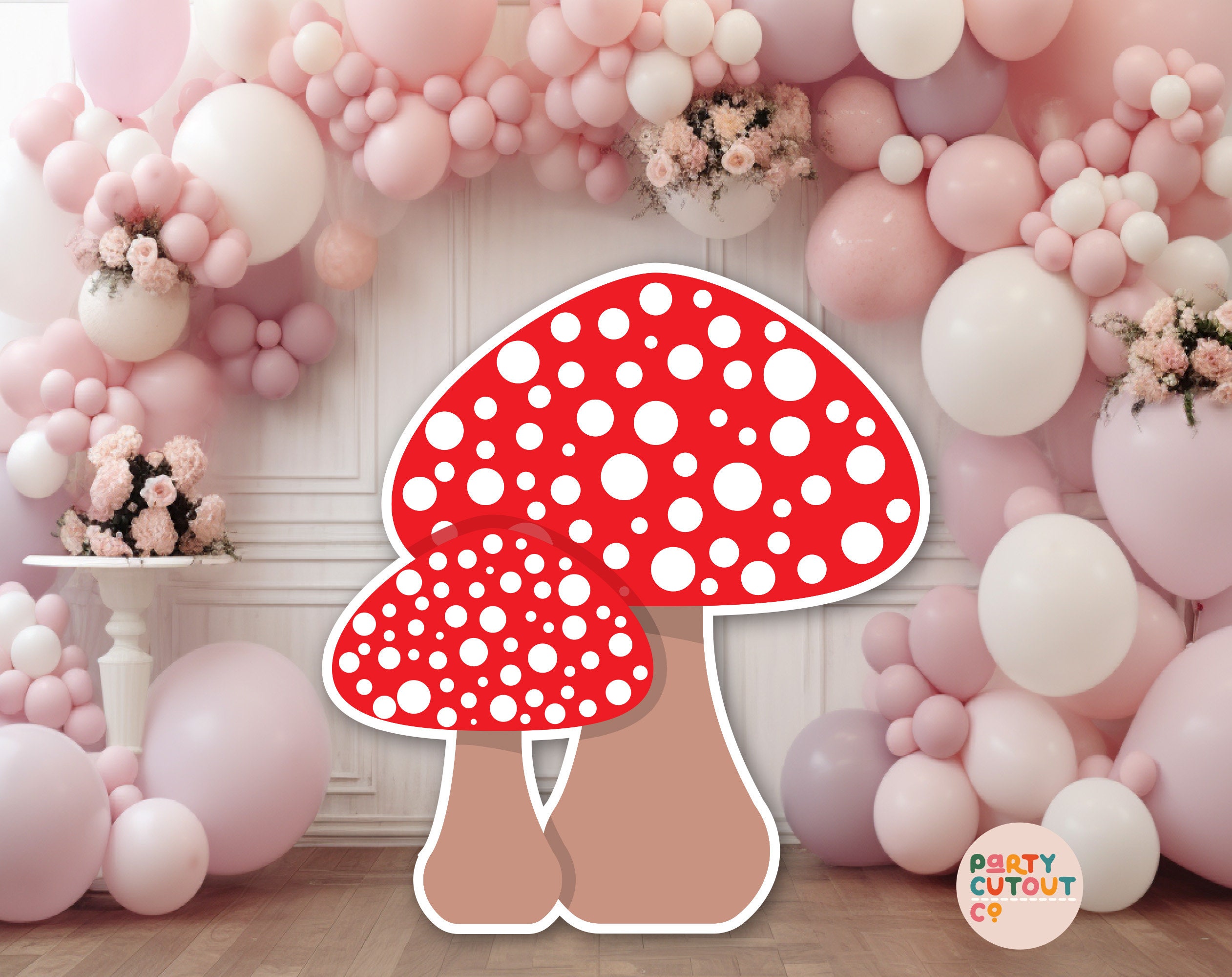BIG CUTOUT Spotty Red Mushroom Fairy Party Fairy Prop Mushroom Prop ...