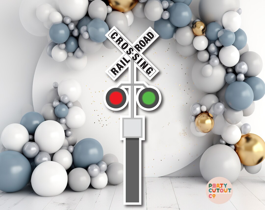 BIG BANNER, Rail Road Crossing Sign, Train Party, Train Decoration ...