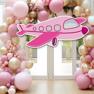 BIG CUTOUT Pink Plane Cut Out Aircraft Props Plane Party Cutout Travel ...