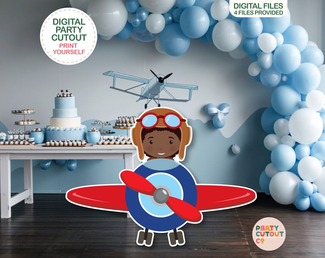 BIG CUTOUT Pilot Boy Plane Party Boy in Plane Decor Aircraft Prop Plane ...