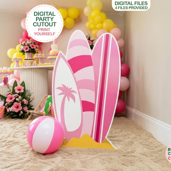 Surfboard Prop Pink - Etsy