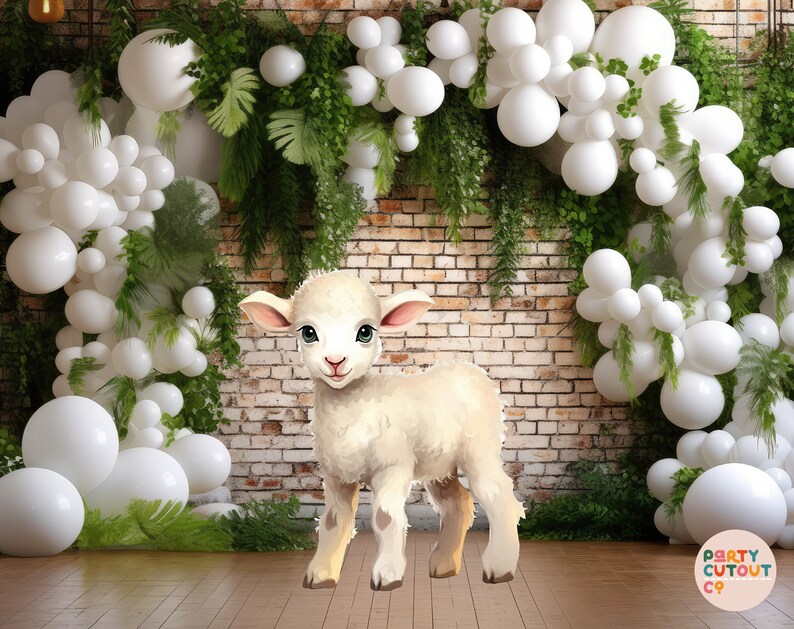 BIG CUTOUT, Sheep Animal Decorations, Farm Theme Prop, Baby Lamb Prop ...