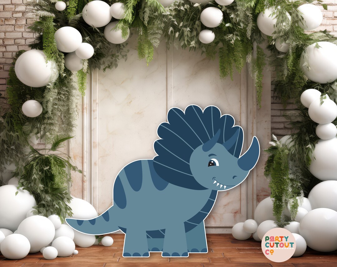BIG CUTOUT Dinosaur Party Dinosaur Cut Out Dinosaur Prop Blue ...