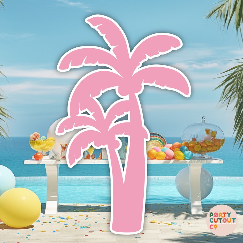 Pink Palm Trees - Etsy