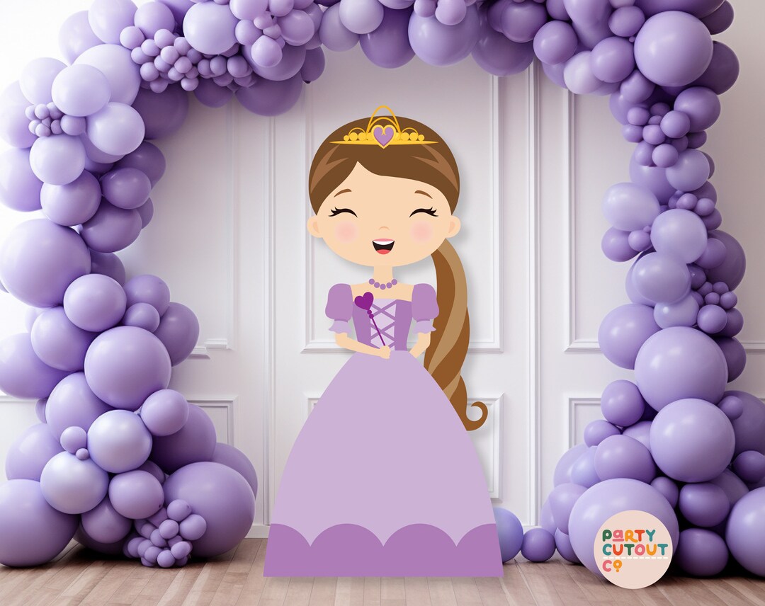 BIG CUTOUT Princess Party Princess Cutout Purple Princess Decoration ...