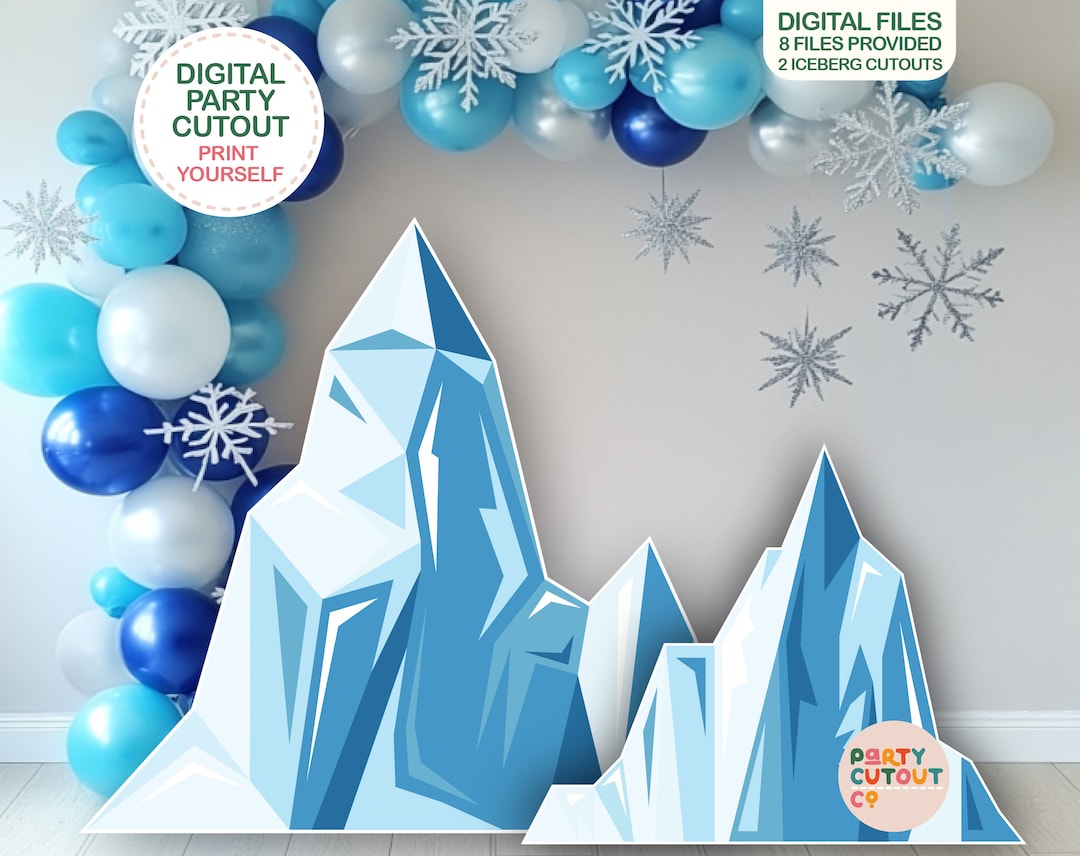BIG CUTOUT Iceberg Cutout Princess Party Cutout Frozen Icebergs ...