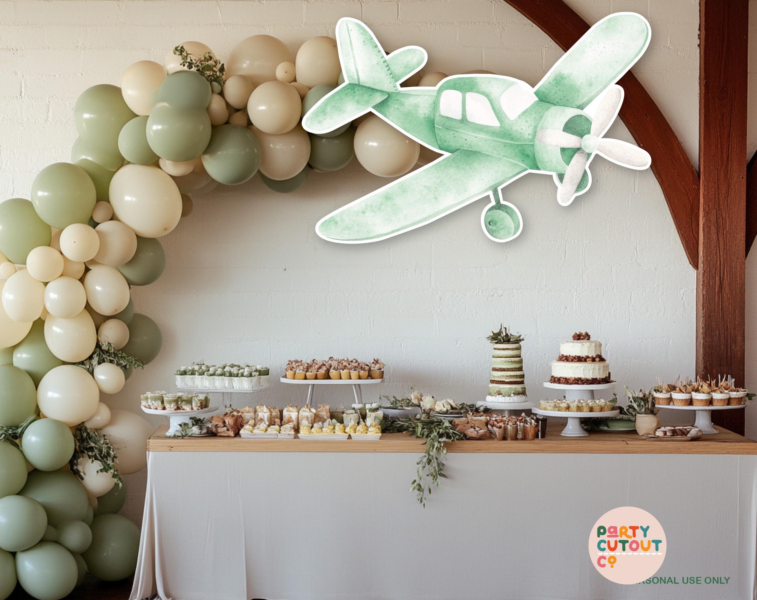 BIG CUTOUT Green Plane Cut Out Aircraft Props Plane Party Cutout Travel ...