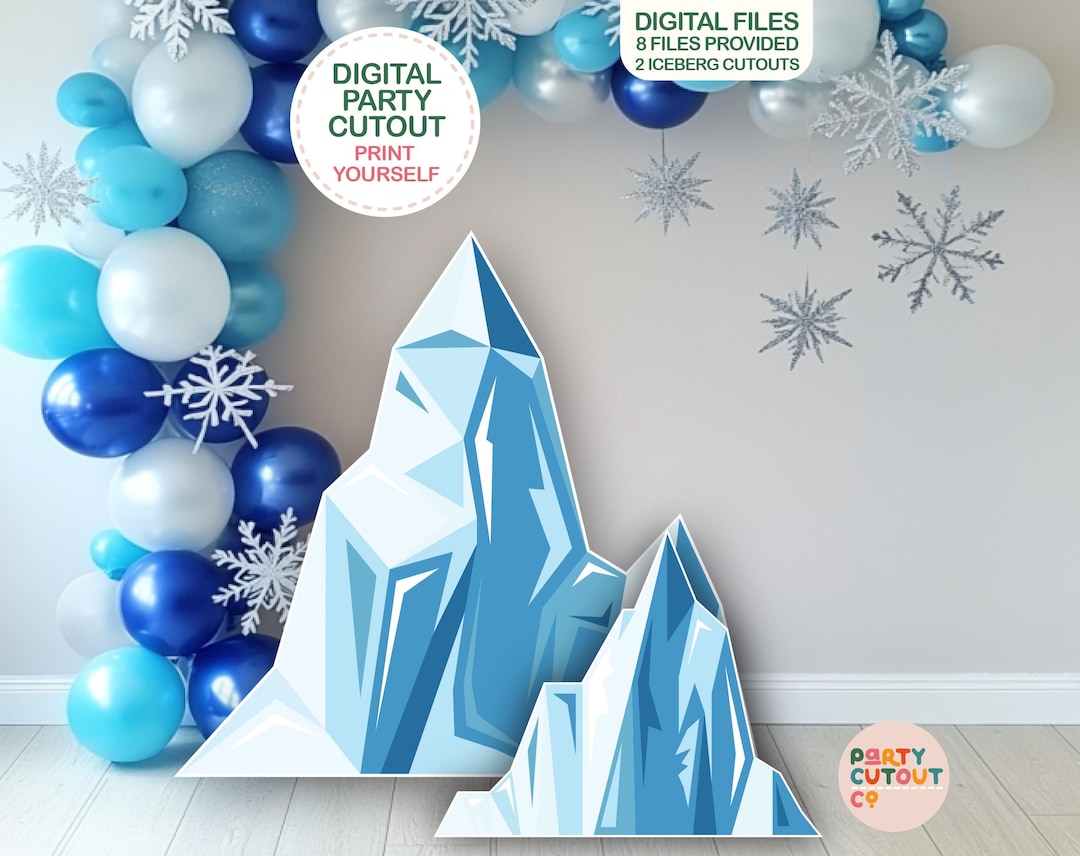 BIG CUTOUT Iceberg Cutout Princess Party Cutout Frozen Icebergs ...