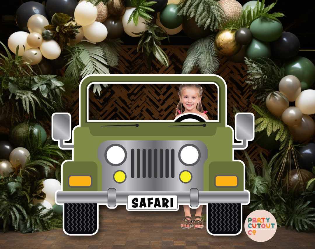 BIG CUTOUT Khaki Safari Car Jungle Decorations African Safari Theme ...