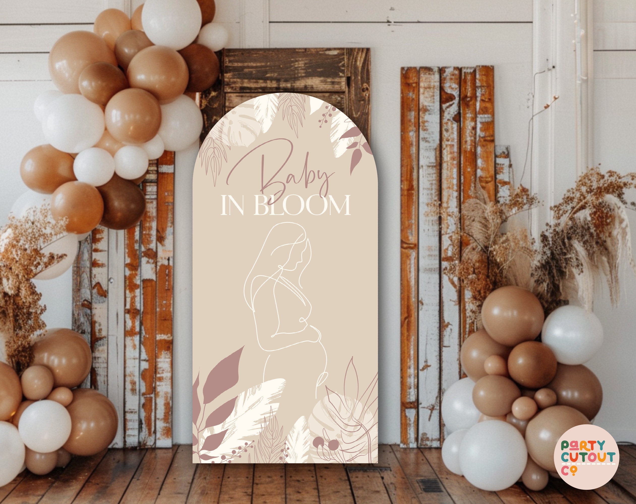 BIG BACKDROP Baby in Bloom Baby Shower Boho Baby Shower Party Decor ...