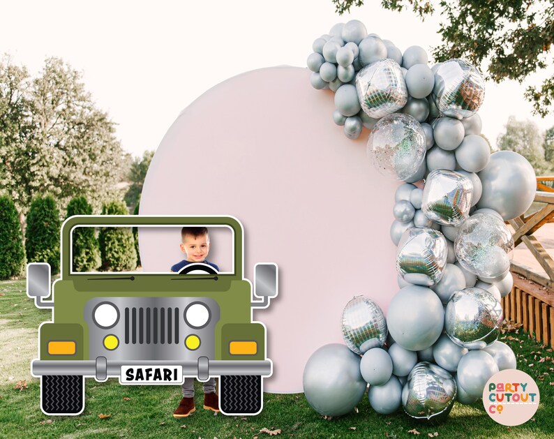 BIG CUTOUT Khaki Safari Car Jungle Decorations African Safari Theme ...