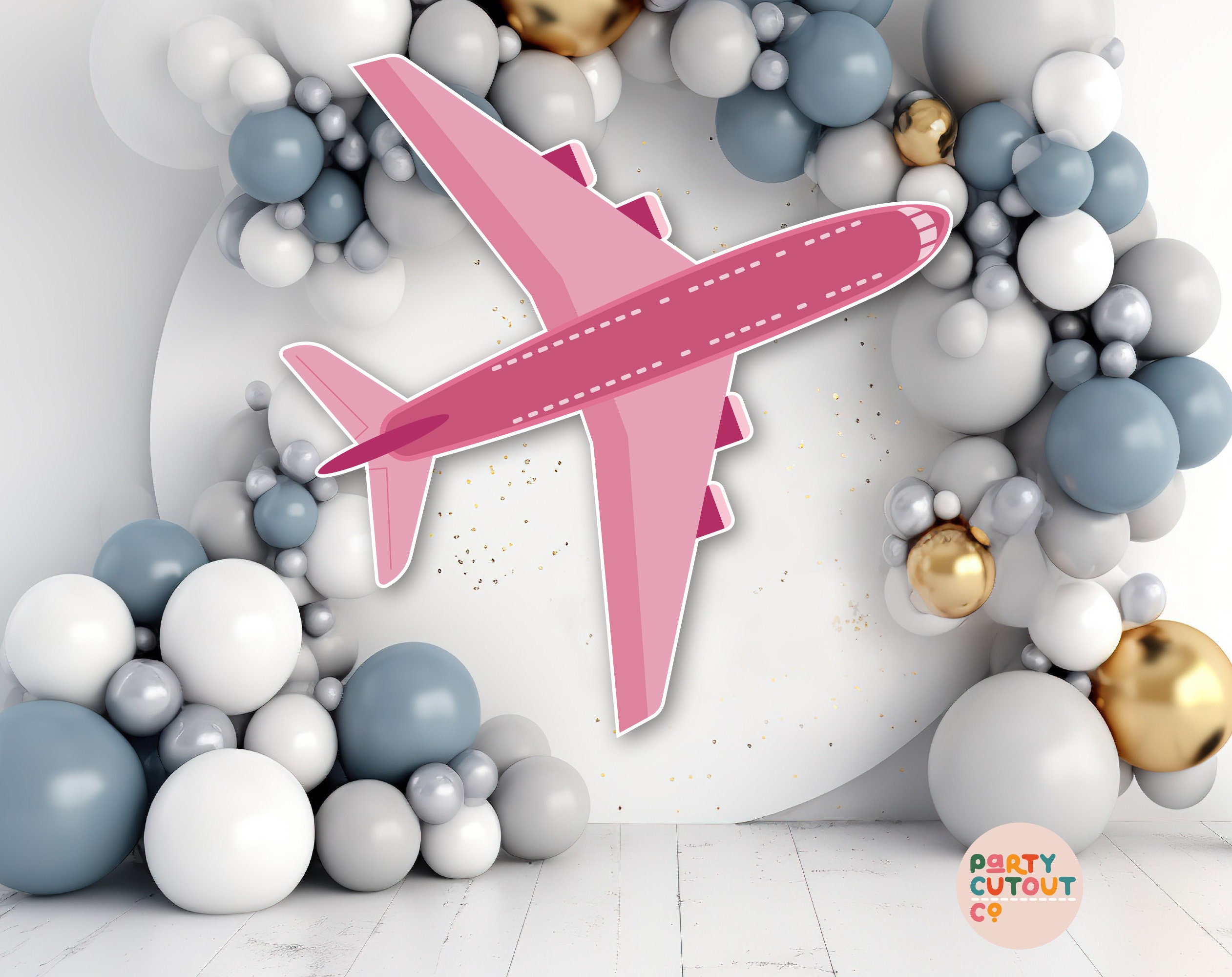 BIG CUTOUT Pink Plane Decor Aircraft Props Plane Cutout Props Aviation ...