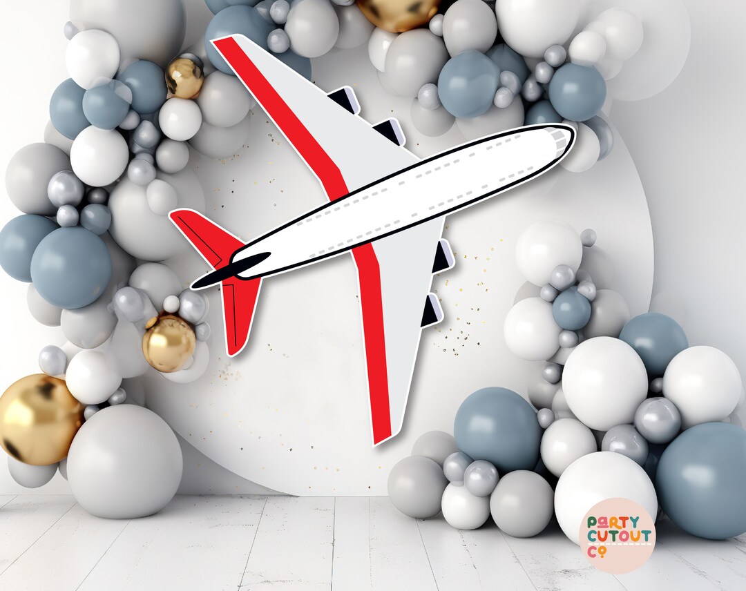 BIG CUTOUT Red Plane Cut Out Aircraft Props Plane Cutout Travel Party ...