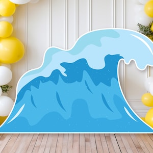 BIG CUTOUT Beach Wave Beach Party Hippie Birthday Party Pool Party ...