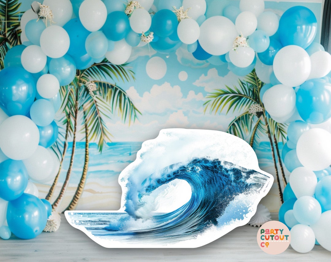 BIG CUTOUT Ocean Wave Beach Party Mermaid Birthday Party Under the Sea ...