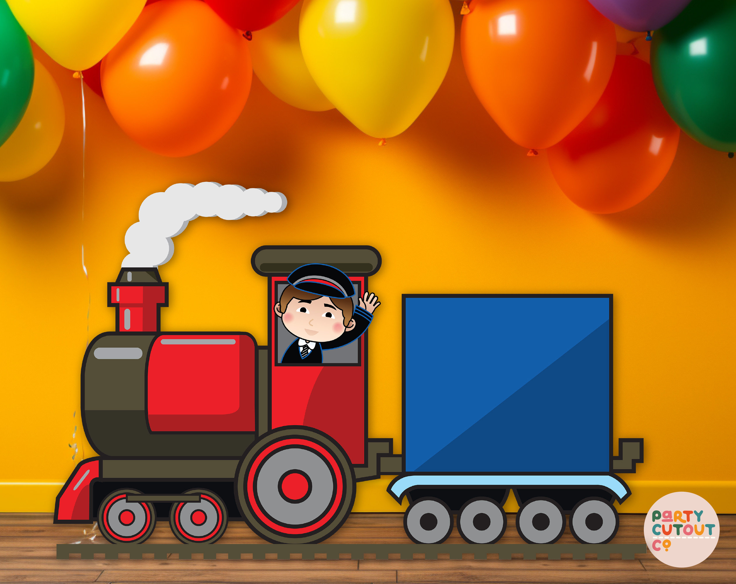 BIG CUTOUT Red Train Decoration Train Props Train Stand up Cutout Props ...